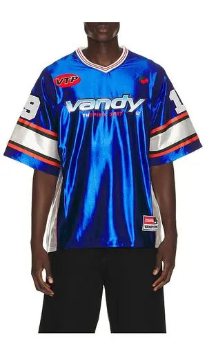 VANDYTHEPINK Cherry Football Jersey - Blue