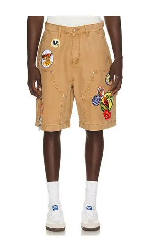 VANDYTHEPINK Patched Canvas Shorts - Tan