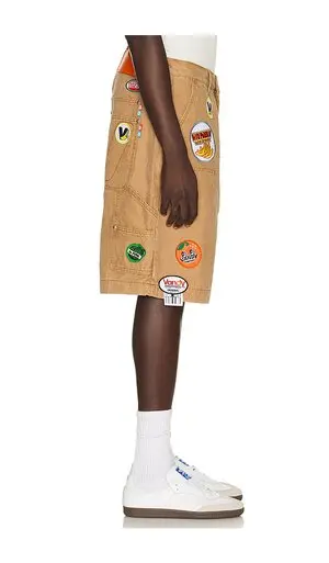 VANDYTHEPINK Patched Canvas Shorts