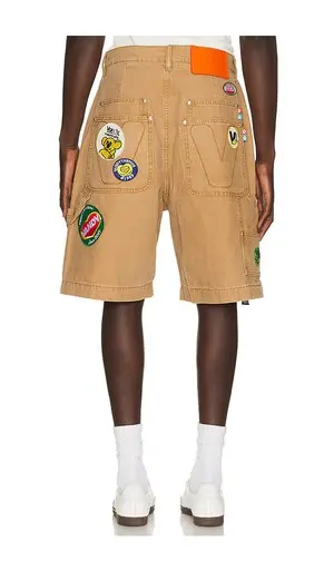 VANDYTHEPINK Patched Canvas Shorts