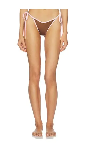 CIN CIN Racer String Bikini Bottom - Mocha