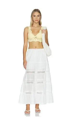 Free People X Intimately Fp Petal Party Plunge Bralette In Yellow - Vanilla Custard