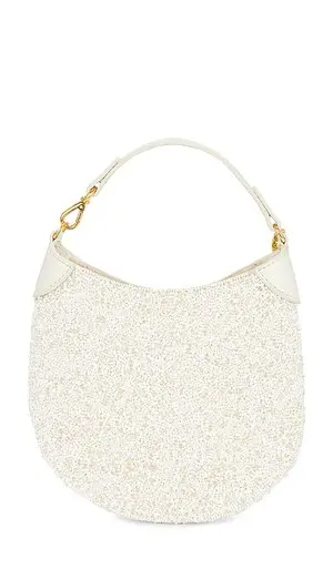 Polo Ralph Lauren Beaded Floral Appliqué Shoulder Bag
