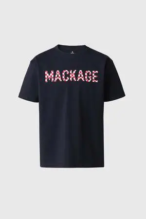Mackage Tee-pcr Tee-shirt With Logo - Navy-multi