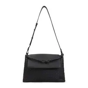 Bottega Veneta Andiamo Intrecciato Messanger - Black