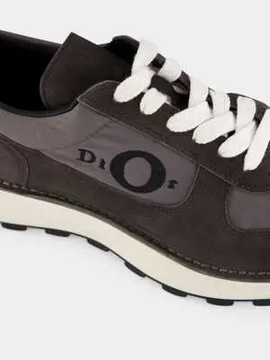 Dior Squash Suede And Nylon Sneakers - Grey