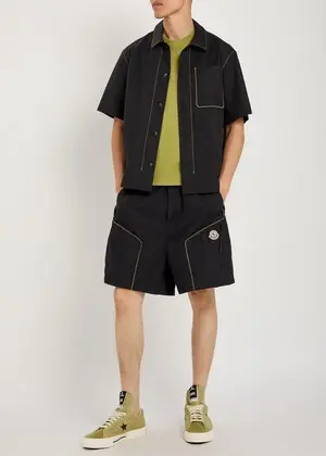 Moncler Contrast-stich Cotton-poplin Shirt