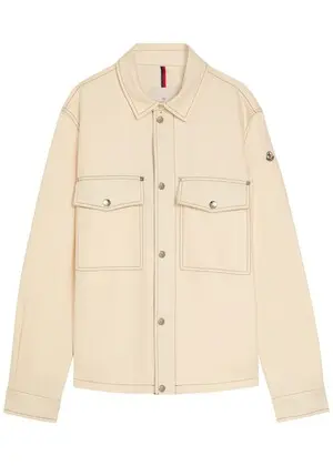 Moncler Watagua Cotton And Linen-blend Overshirt - Ecru
