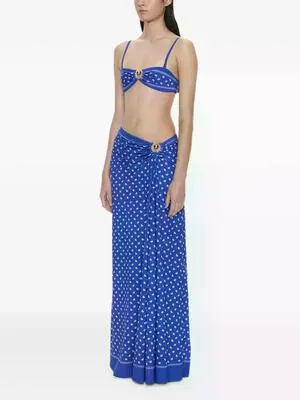Christopher Esber Bandana Print Ruched Skirt