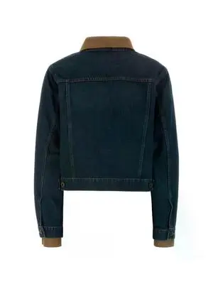 Miu Miu Embroidered Collar Denim Jacket
