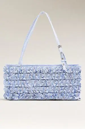 DAMSON MADDER Sophia Ruffle Baguette Shoulder Bag