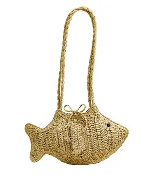 ALEMAIS Raffia Fish Bag - Natural