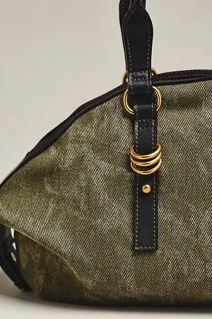 Dolce Vita Sion Canvas Slouchy Shoulder Bag - Black