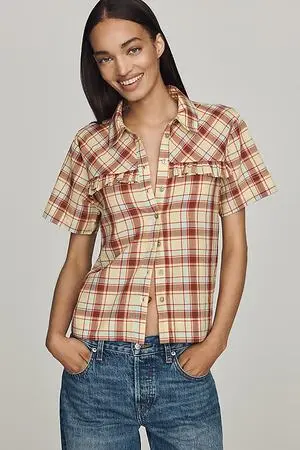 DAMSON MADDER Tomboy Shirt Top - Celery