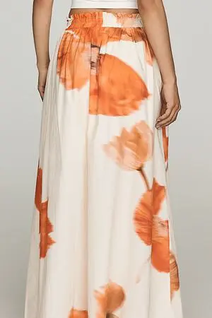 NEVER FULLY DRESSED Floral Cotton Maxi Skirt