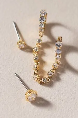 Nadri 18k -plated Brass Cubic Zirconia Earring Set