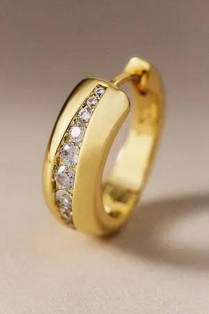 CZ BY KENNETH JAY LANE Plated Brass Cubic Zirconia Hoop Earrings