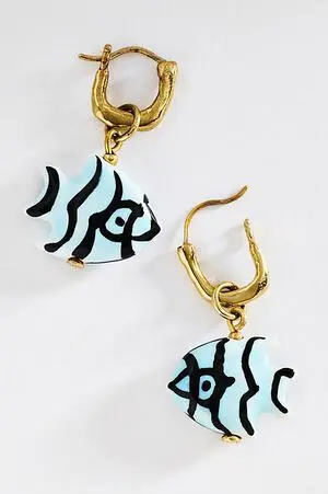 ALEMAIS Calypso Ceramic Fish Earrgs - Multi