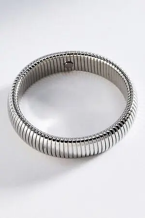 Anthropologie Stretch Cuff Bracelet - Silver