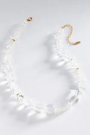 Anthropologie Beaded Necklace - Clear