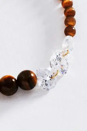 Anthropologie Mixed Beaded Bracelet - Brown
