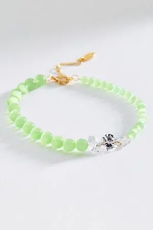 Anthropologie Mixed Beaded Bracelet - Mint