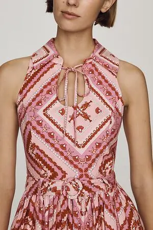 Avec Les Filles Mosaic Print Dress