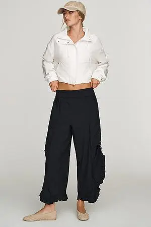 DAILY PRACTICE Ruffle Pants - Black