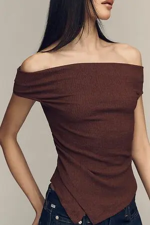 Anthropologie Fitted Off-shoulder Top