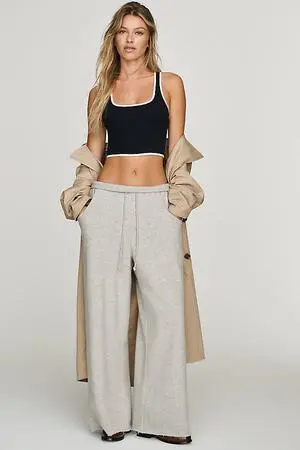 DAILY PRACTICE Ribbed Cropped Tank Top - Black