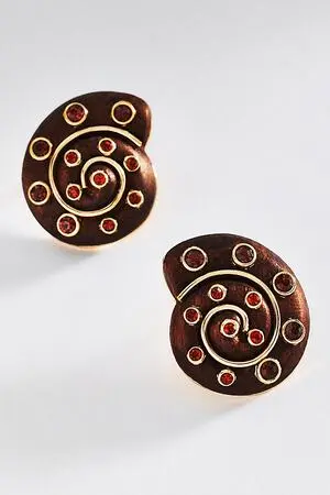 Baublebar High Tide Shell Statement Earrgs - Brown