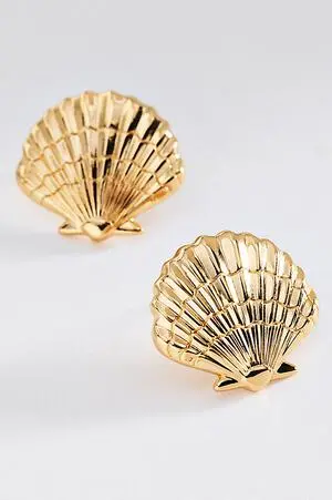 Baublebar Mara Seashell Earrgs - Gold