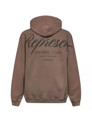 REPRESENT Owners' Club Logo-print Hoodie - Brown