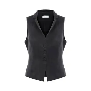 CANSU XI Paris Vest Vegan Silk - Black