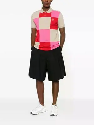 Comme Des Garçons Patchwork-effect Logo-embroidered Polo Shirt