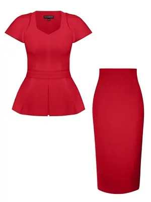 Short Sleeve Skirt Sets