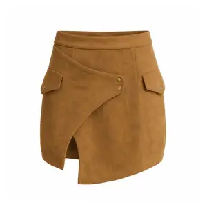 LUROQ LONDON Utility Wrap Skirt - Brown