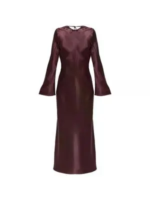 BY MALENE BIRGER Maxi Dress With Petal Appliqués - Brown
