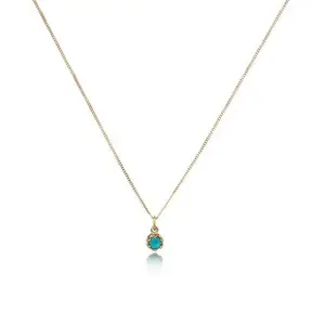 THE JEWELLERY STORE LONDON Women's Gold / Blue Celestial Tiara Crown Necklace With Turquoise In Gold Veremil