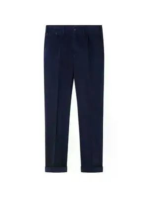 HACKETT LONDON Fulham Pleated Cotton Trousers