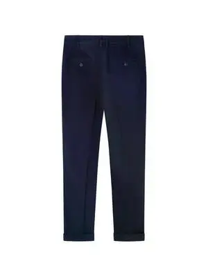 HACKETT LONDON Fulham Pleated Cotton Trousers