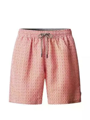 HACKETT LONDON Diamond Drawstring Swim Short - Red