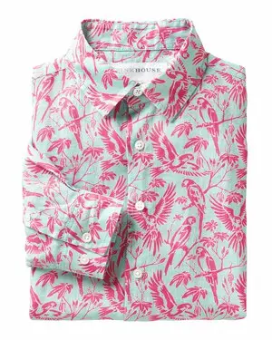 PINK HOUSE Linen Shirt Parrot - Pink
