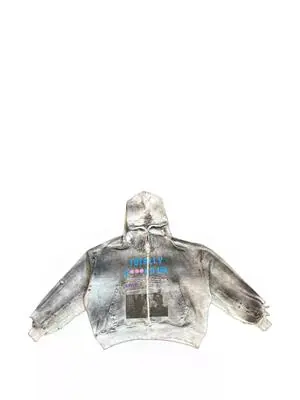Astrum Distressed Graphic Print Hoodie