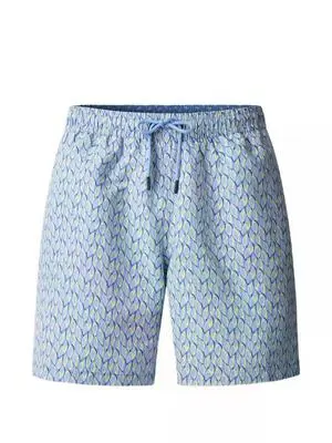 HACKETT LONDON Graphic-print Swim Shorts - Blue