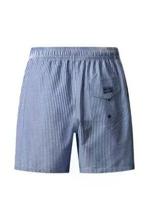 HACKETT LONDON Striped Seersucker Swim Trunks
