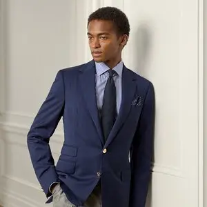 Ralph Lauren Gregory Hand-tailored Wool Serge Blazer - Classic Navy