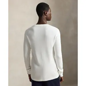 Ralph Lauren Waffle-knit Cotton Crewneck Long Sleeve Pullover - White