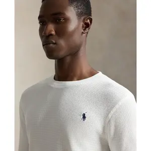 Ralph Lauren Waffle-knit Cotton Crewneck Long Sleeve Pullover - White
