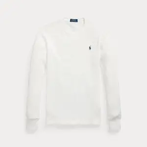 Ralph Lauren Waffle-knit Cotton Crewneck Long Sleeve Pullover - White